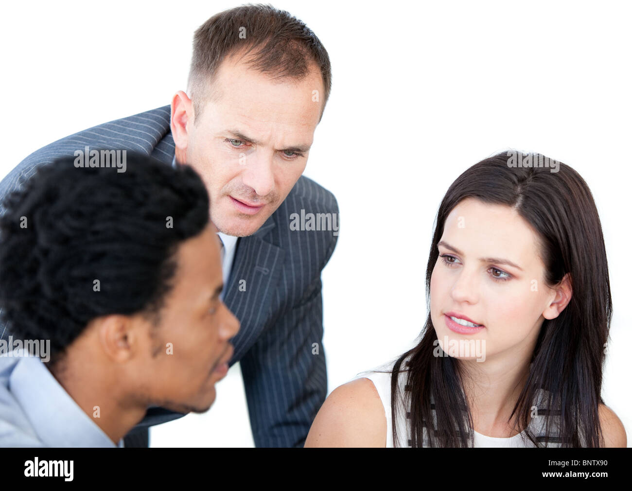 Positive business team working together Stock Photo - Alamy