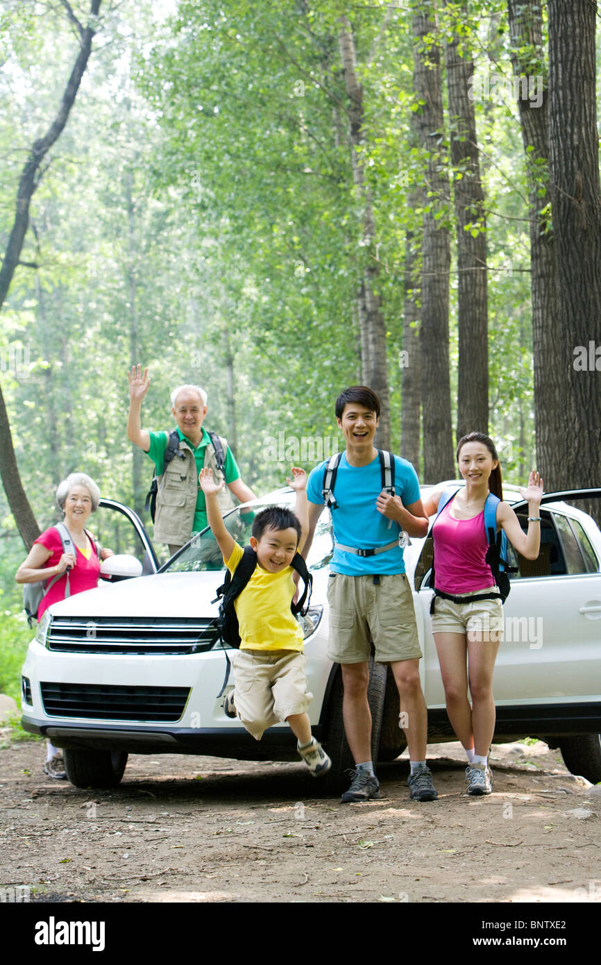 Family on a trip out in the country Stock Photo - Alamy