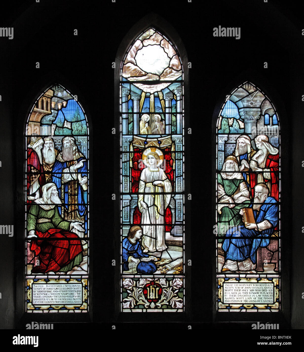 Stained Glass Window In A Temple High Resolution Stock Photography and ...