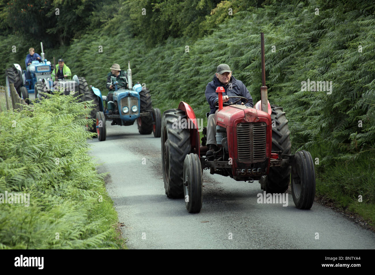 Vintage Tractor Rally Stock Photo - Alamy