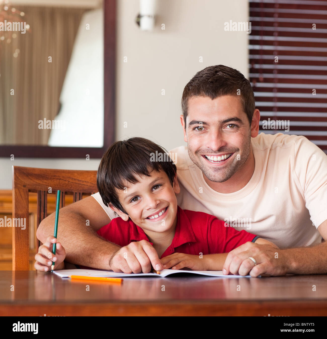 Schoolboy doing homework funny hi-res stock photography and images - Alamy