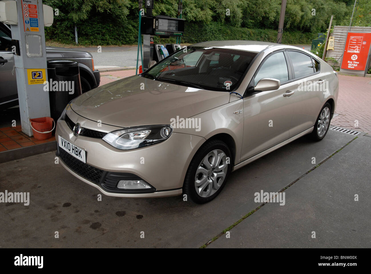 The new MG6 in for a pit stop at a filling station near Longbridge, 23 ...