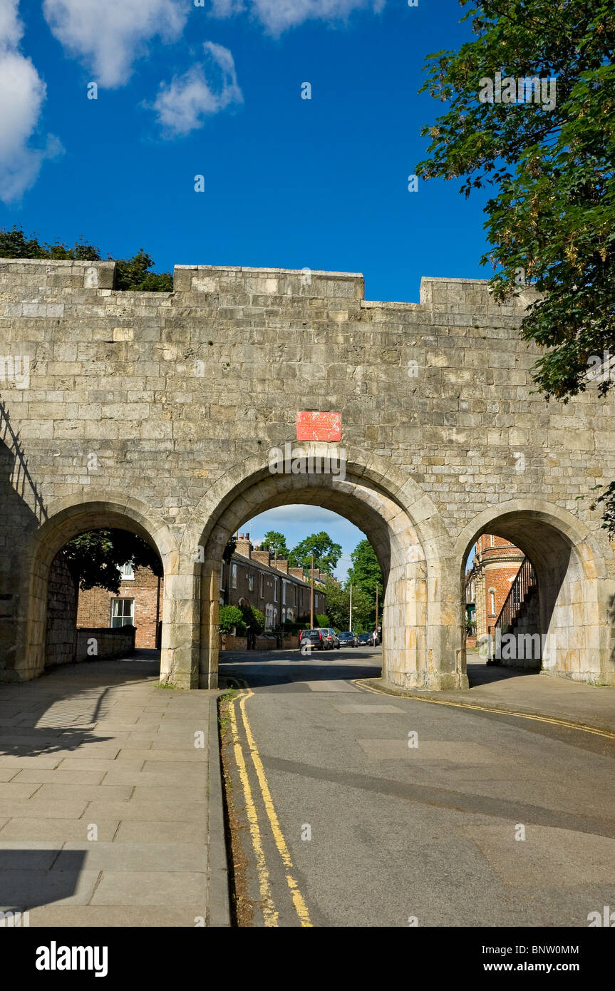 Victoria Bar section of the City Walls in summer York North Yorkshire ...