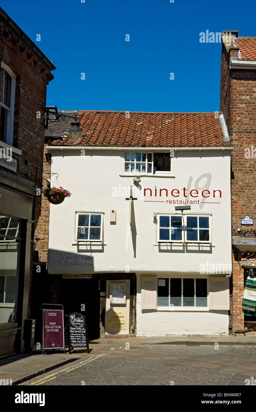 Number 19 restaurant Grape Lane York North Yorkshire England UK United ...