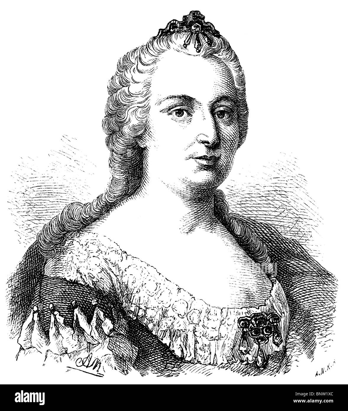 Maria theresa portrait Black and White Stock Photos & Images - Alamy