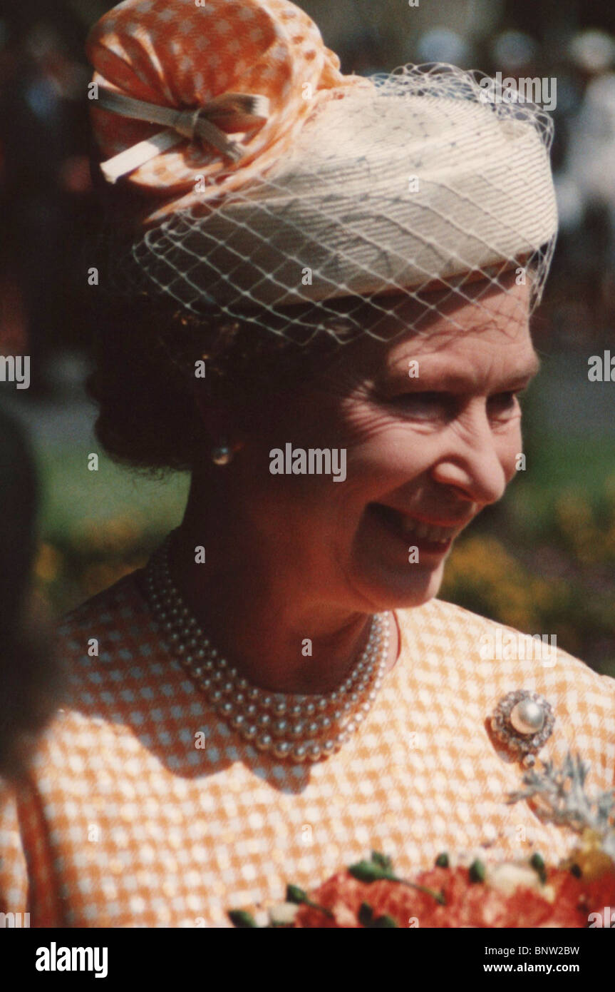 Her late Majesty Queen Elizabeth II during Royal visit to Alderney ...