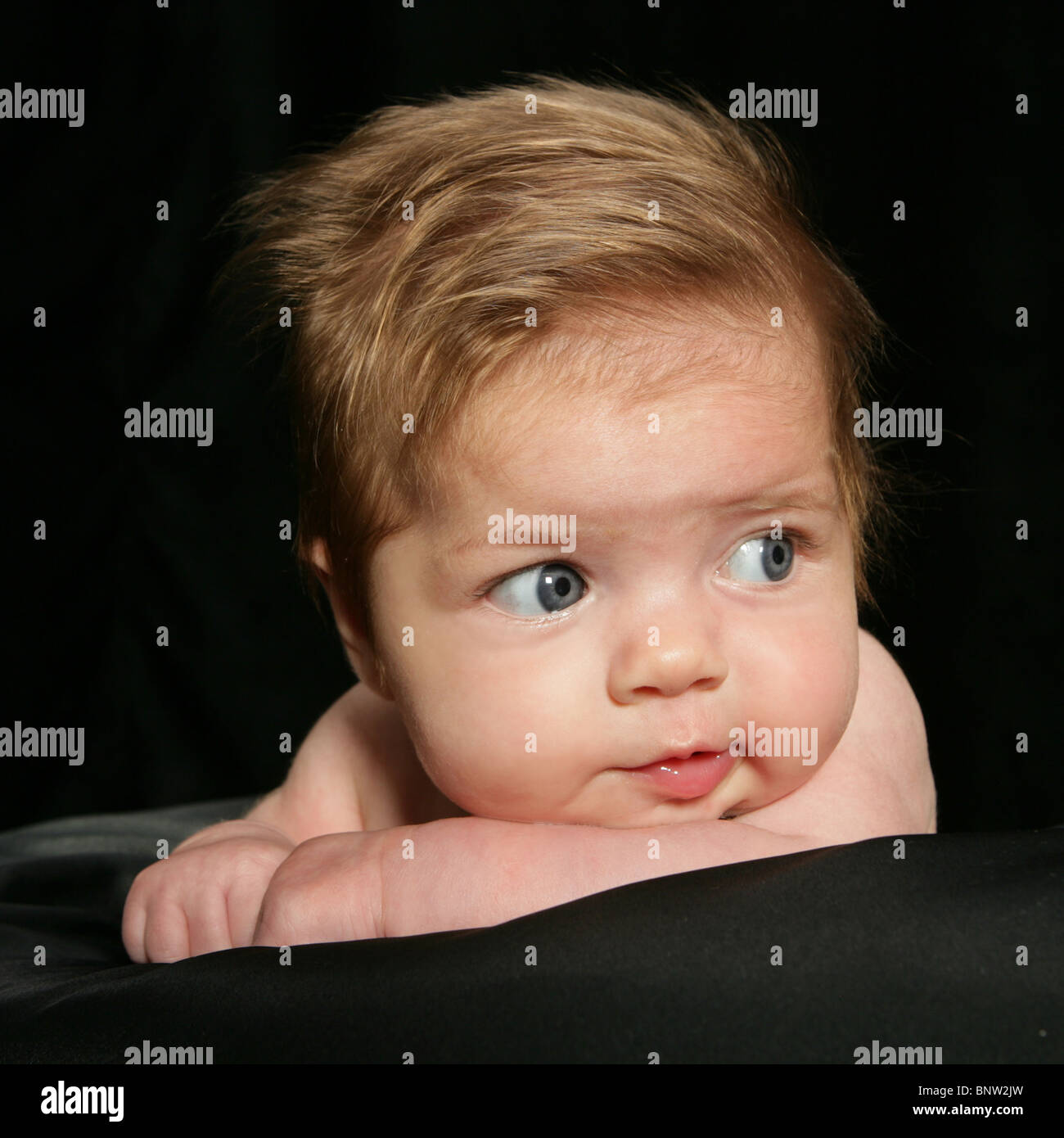 Baby chubby red hair blue hi-res stock photography and images - Alamy