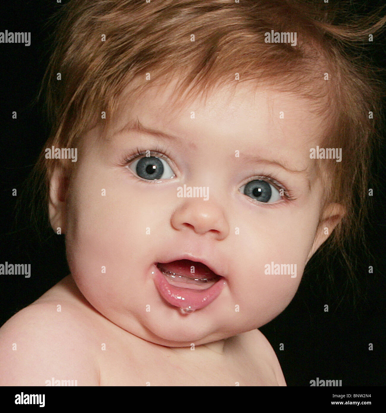 Baby chubby red hair blue hi-res stock photography and images - Alamy