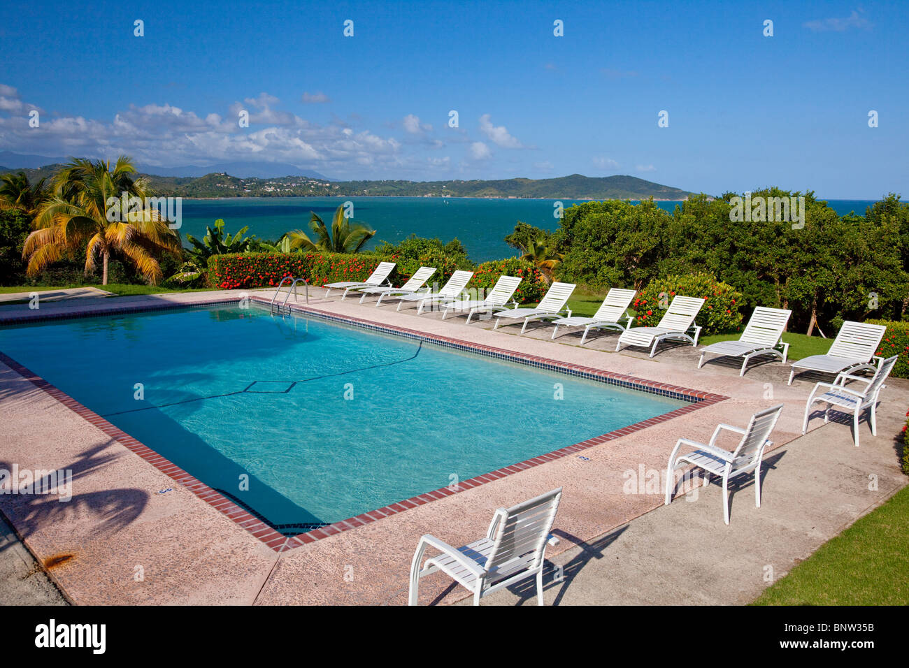 The seaside pool at Leeches Resort near Yabucoa, Puerto Rico, West ...