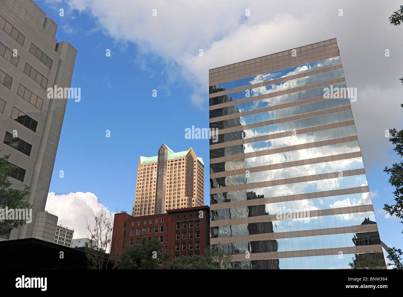 Downtown Saint Louis buildings with arch in the background Stock Photo ...
