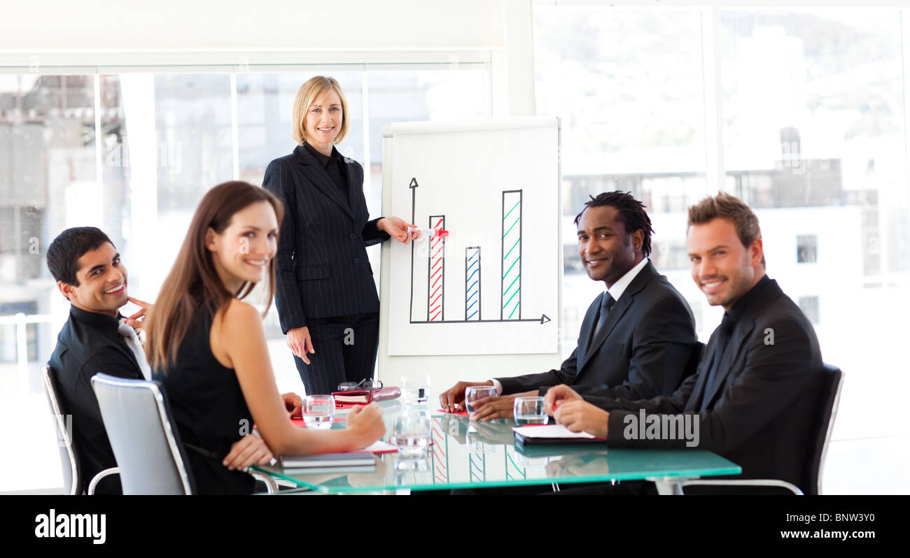 Successful asian woman giving presentation hi-res stock photography and ...