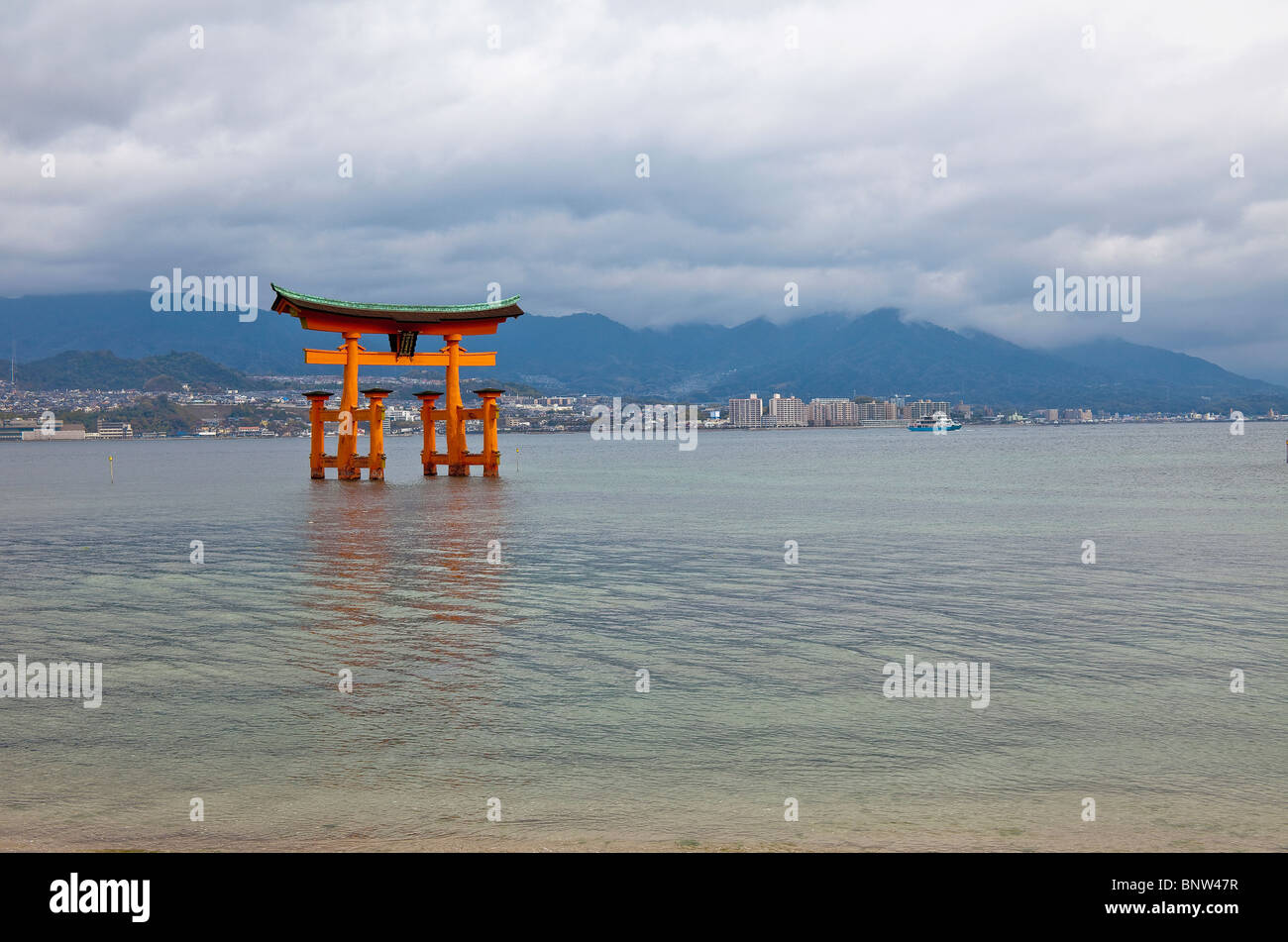 Japanese temple in water Stock Photo - Alamy