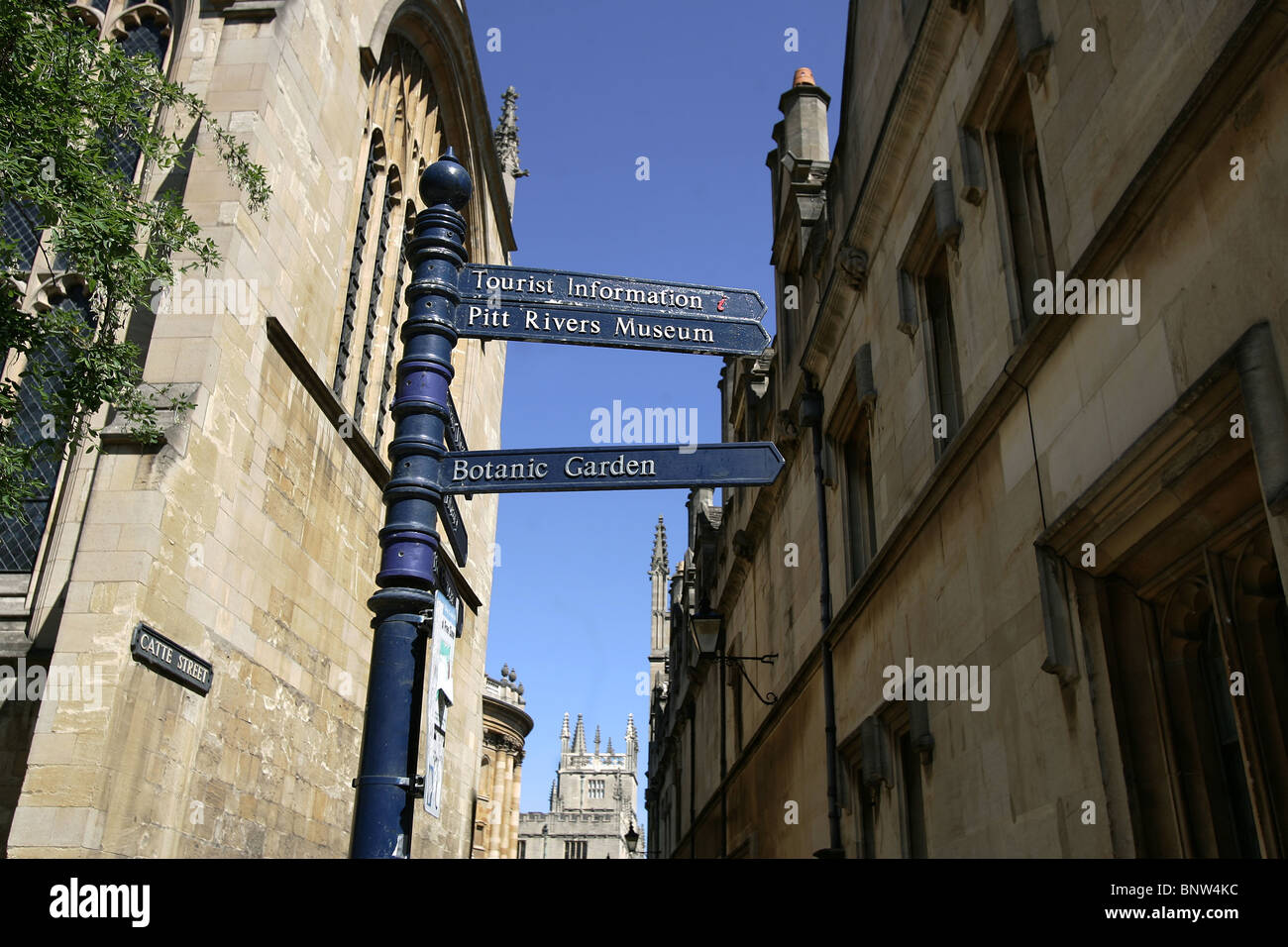 Finger signpost in Oxford City showing directions to the Pitt Rivers ...