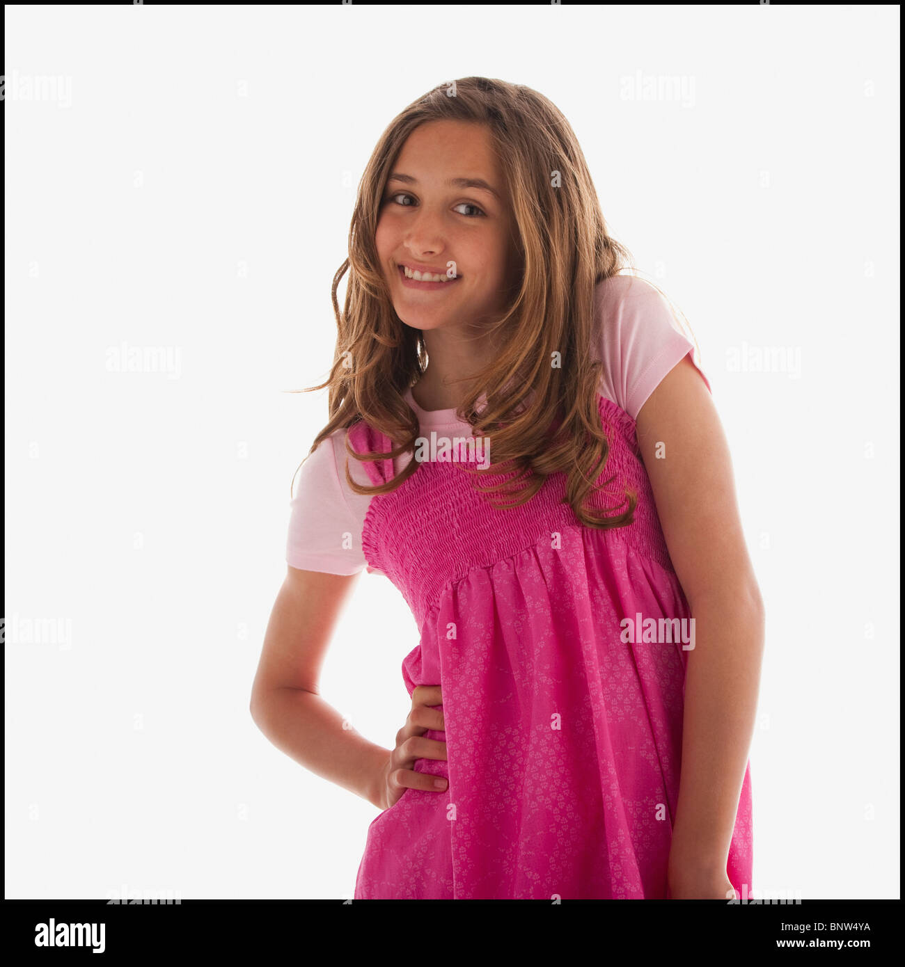 Portrait of pretty teenage girl Stock Photo - Alamy