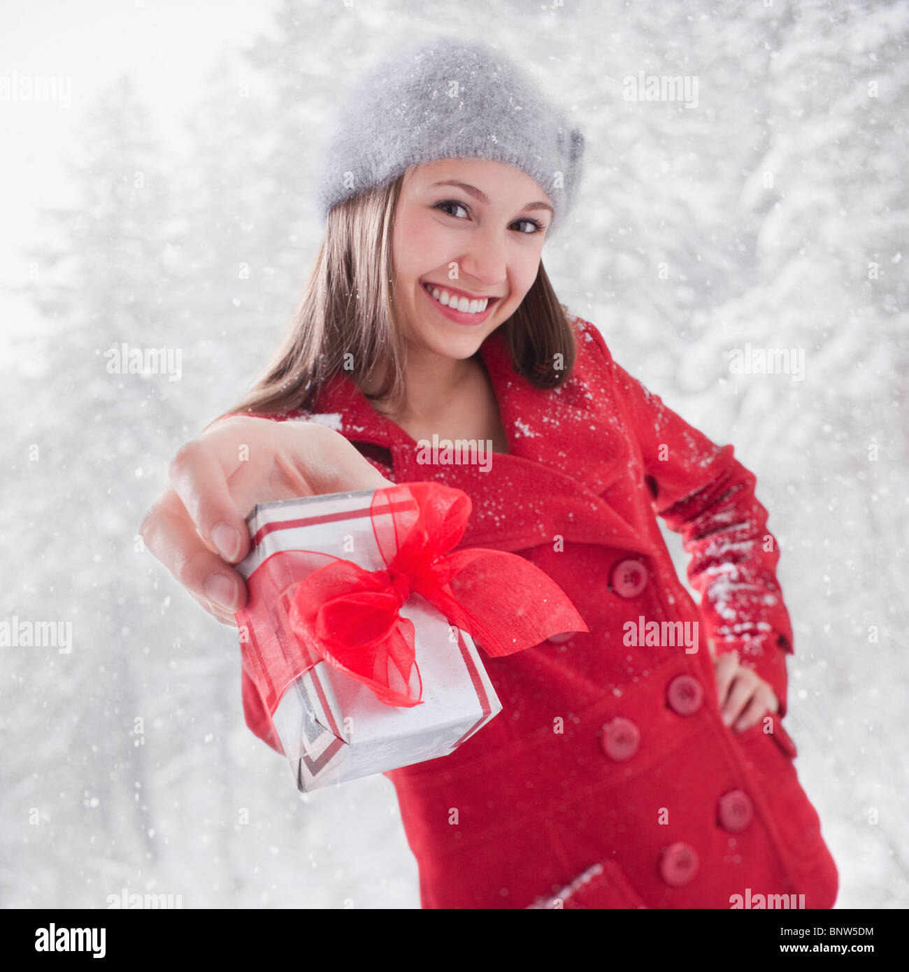 Giving out the christmas presents hi-res stock photography and images ...