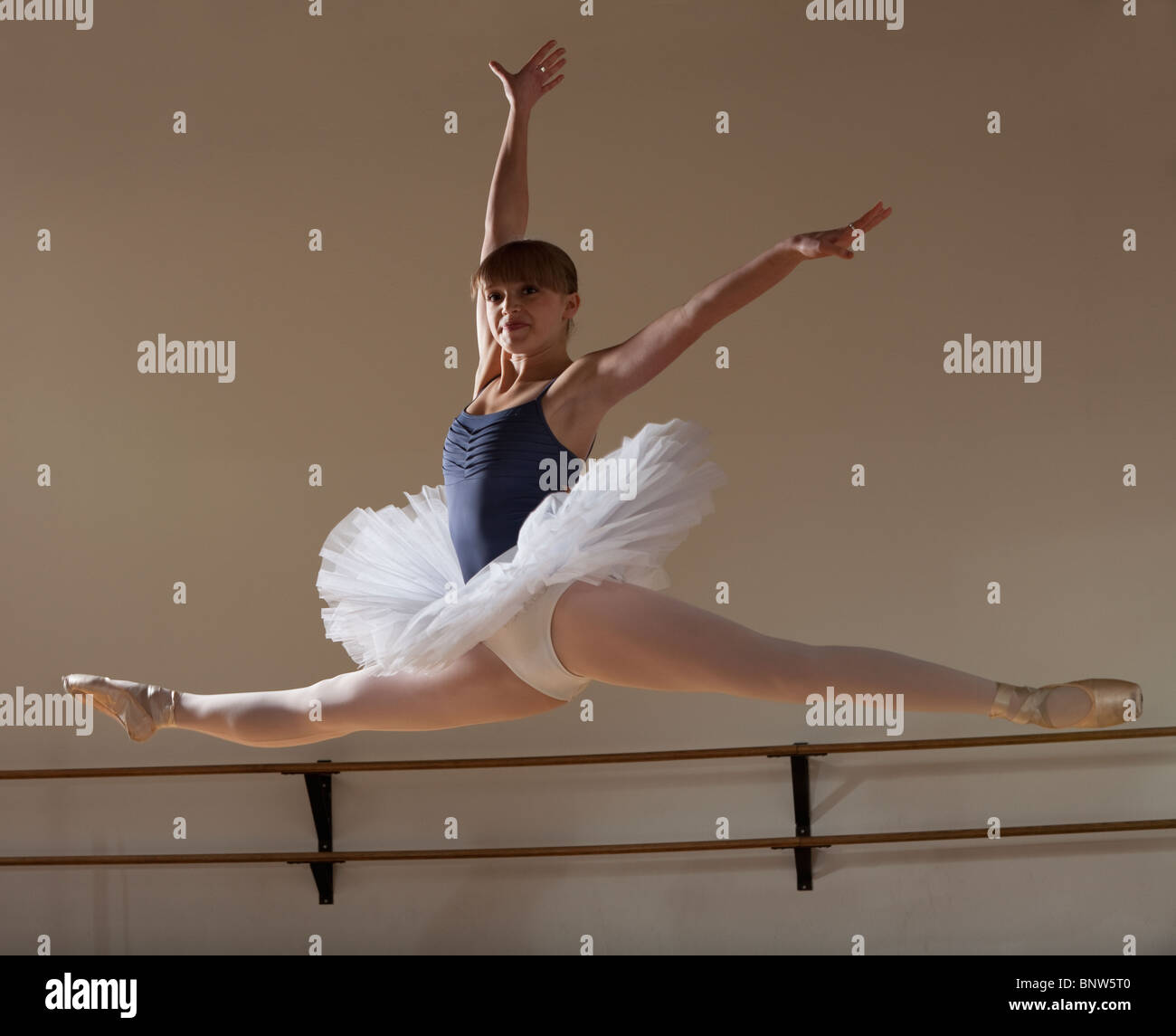 Flexible Young Ballet Dancer Stretching High Resolution Stock ...
