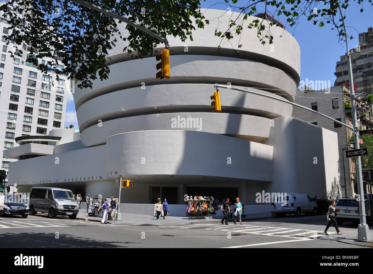 Exterior of Guggenheim museum New York City Stock Photo - Alamy