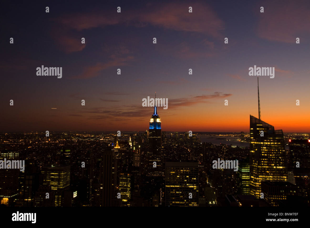 Sunset over lower manhattan hi-res stock photography and images - Alamy