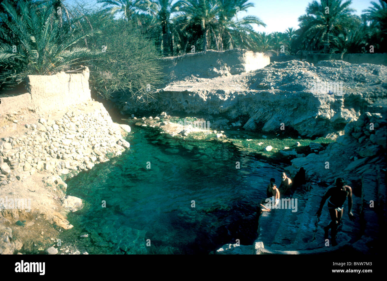 Mineral spring at Khatt, Ras al Khaimah, 1975, United Arab Emirates ...