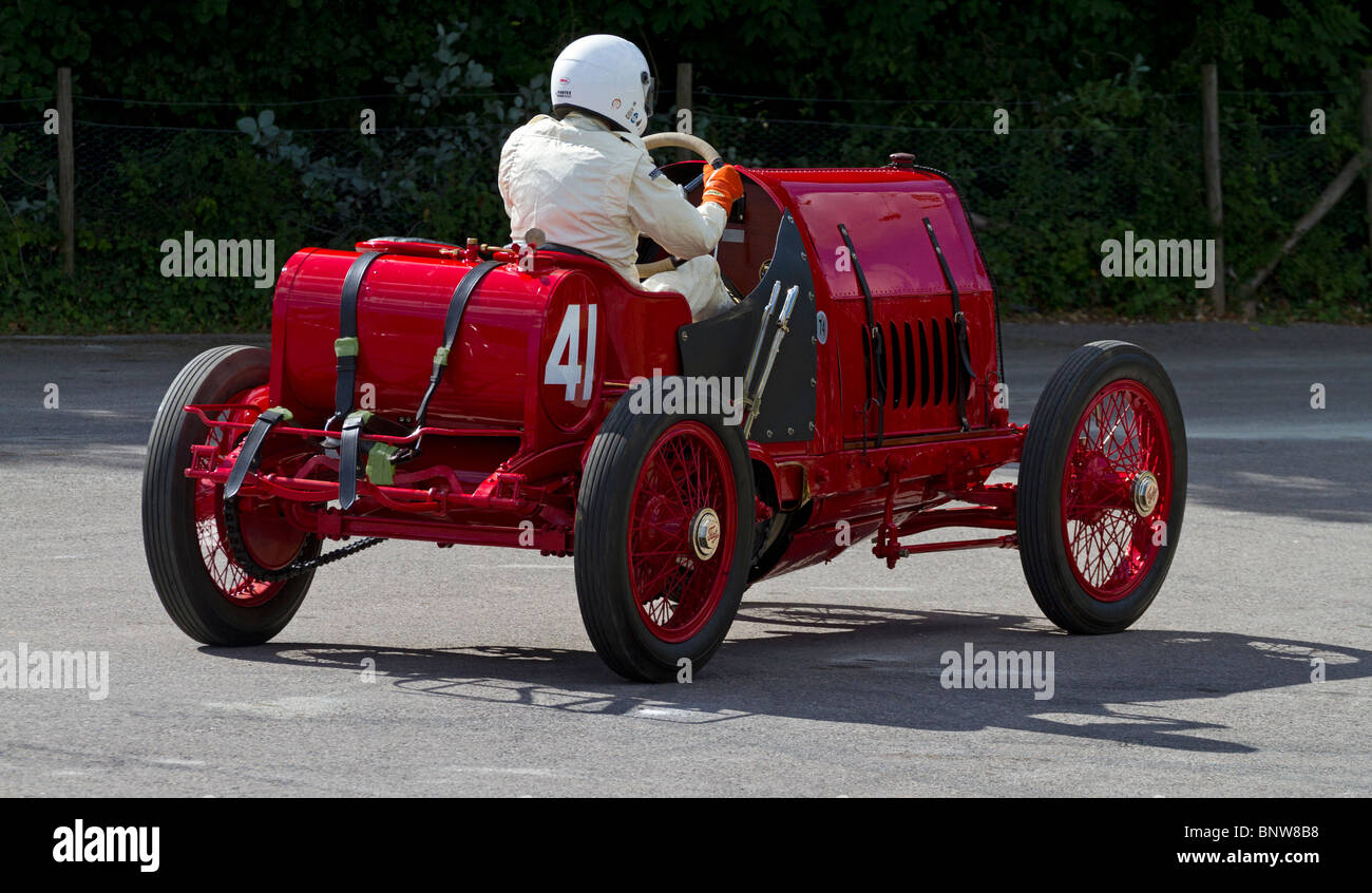1911 Fiat S74 GP with driver George Wingard at the 2010 at Goodwood ...