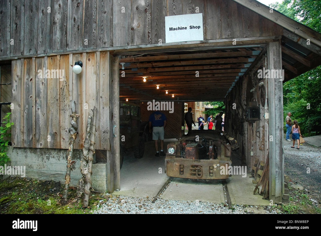 Machine shop at Barthell coal Mining Camp, Kentucky Stock Photo - Alamy