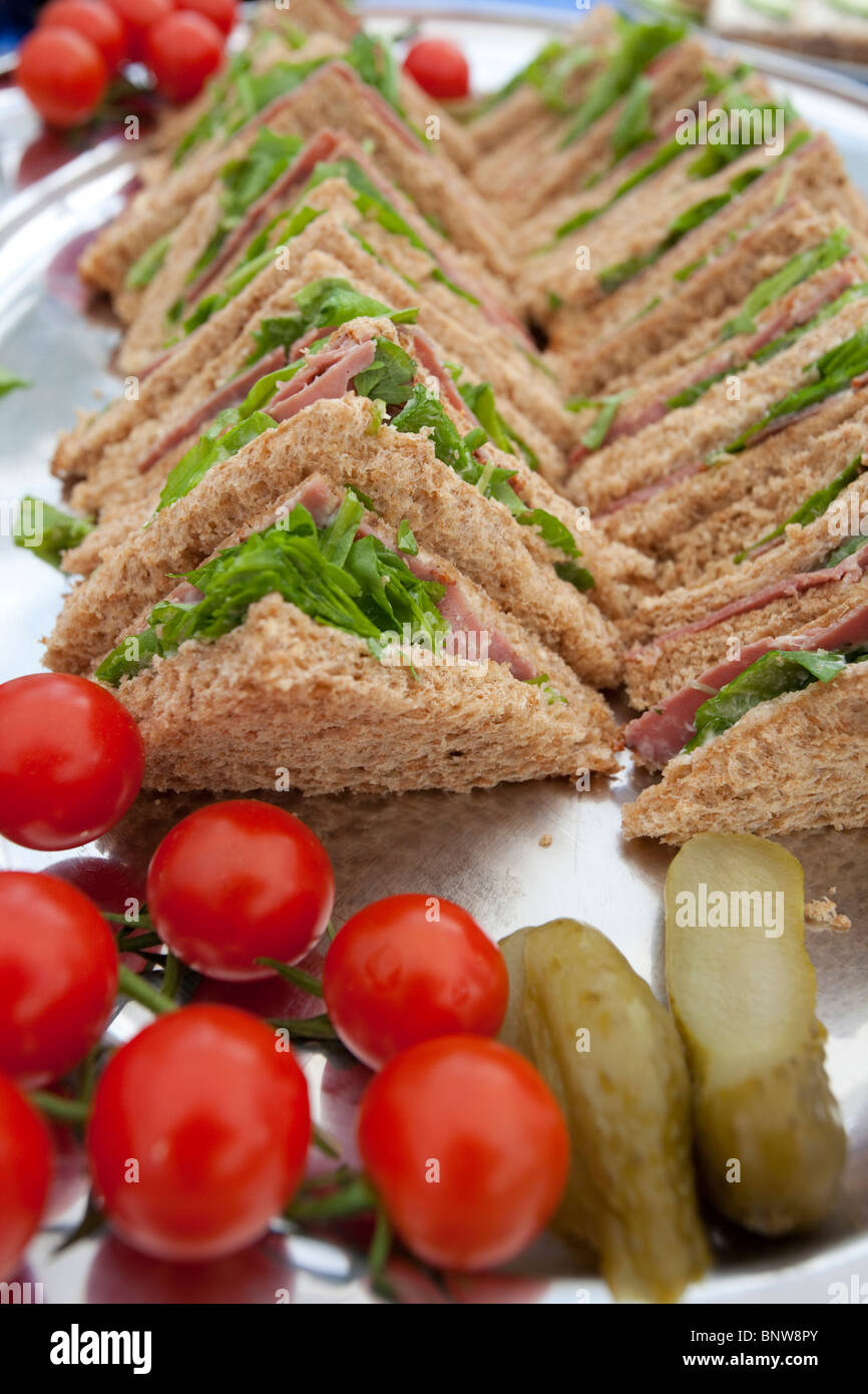pastrami and rocket sandwiches Stock Photo - Alamy