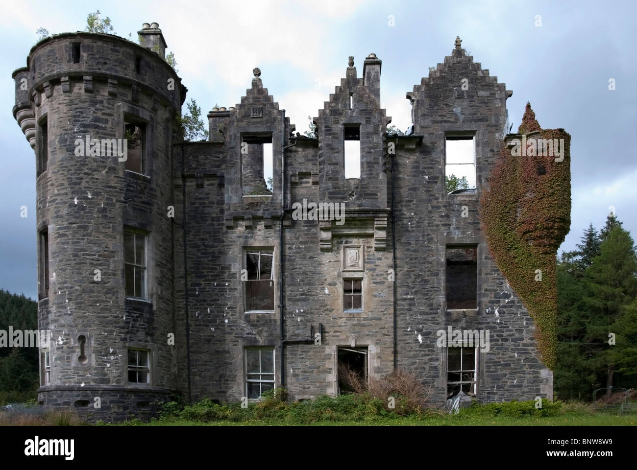 Historic Dunans Castle Glendaruel Argyll Scotland Stock Photo - Alamy