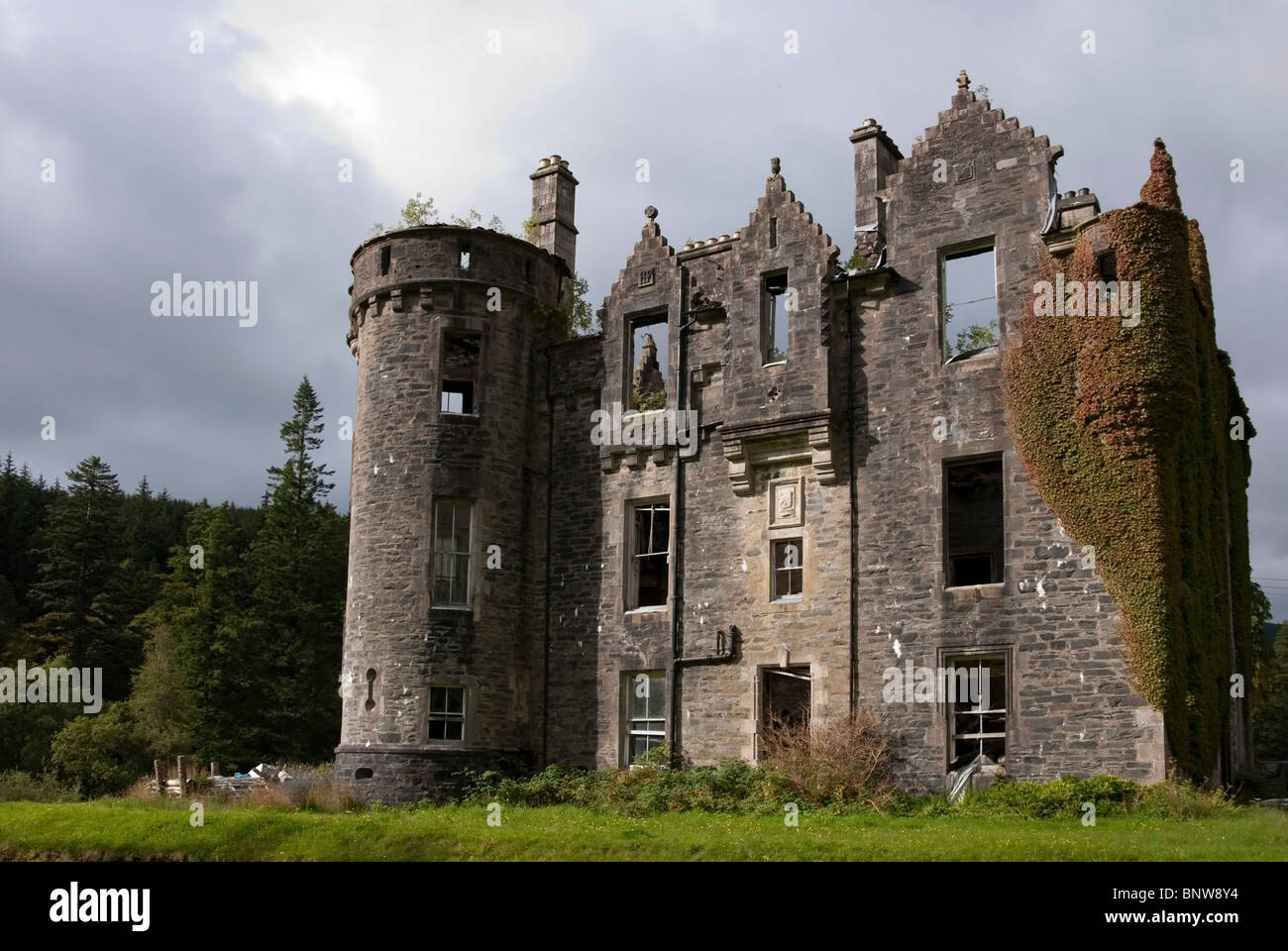 Historic Dunans Castle Glendaruel Argyll Scotland Stock Photo - Alamy