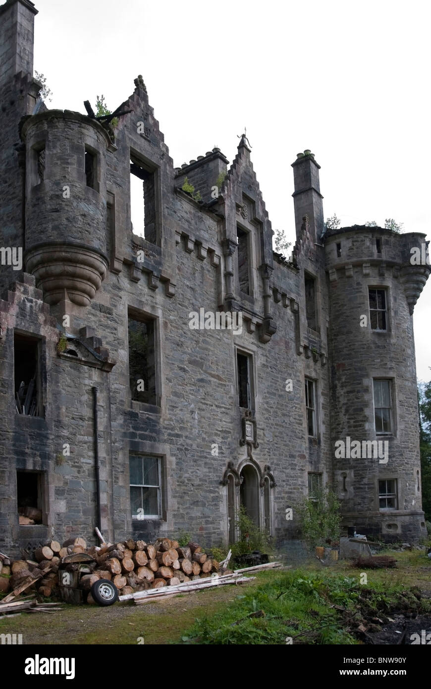 Historic Dunans Castle Glendaruel Argyll Scotland Stock Photo - Alamy