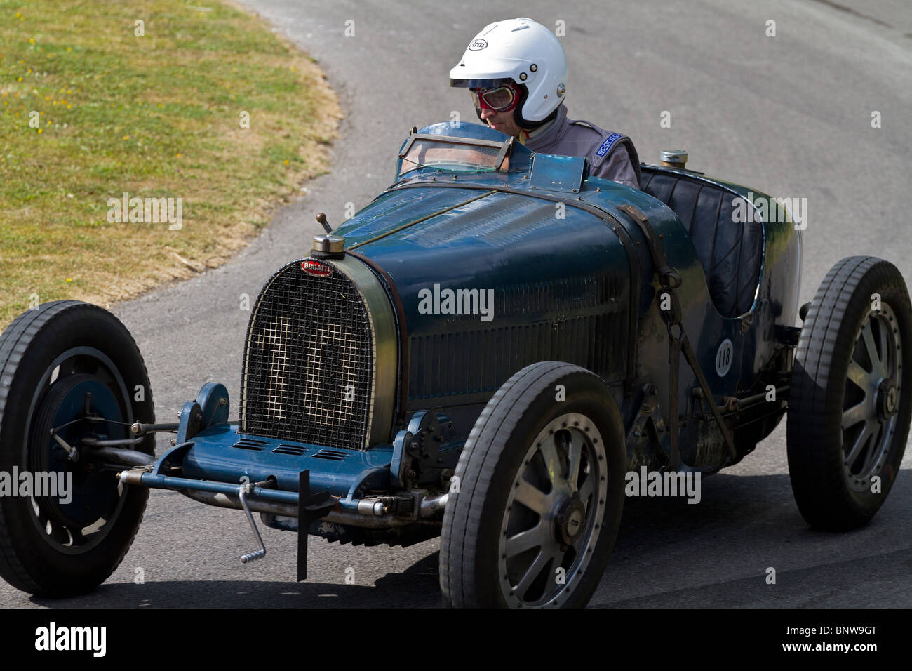 1929 Bugatti Type 35C with driver Walter Rothlauf at the 2010 Goodwood ...