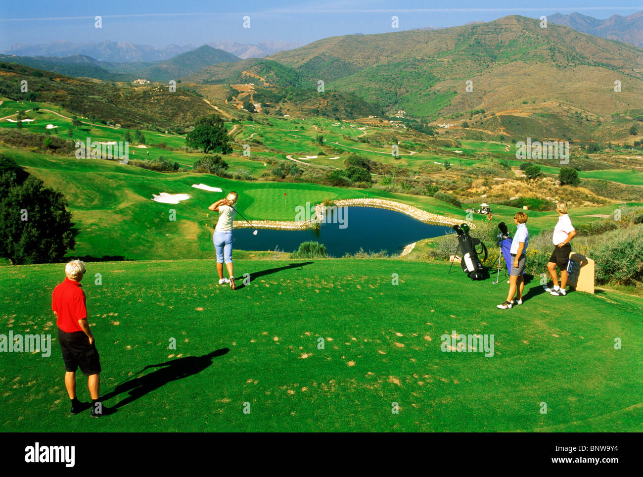 Teeing off amid mountains, valleys and green fairways at north course ...