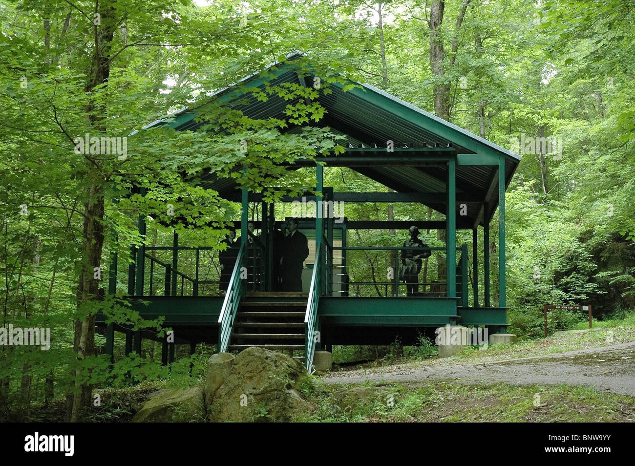 One of the "Ghost" structures at Blue Heron Historic Outdoor Museum KY ...