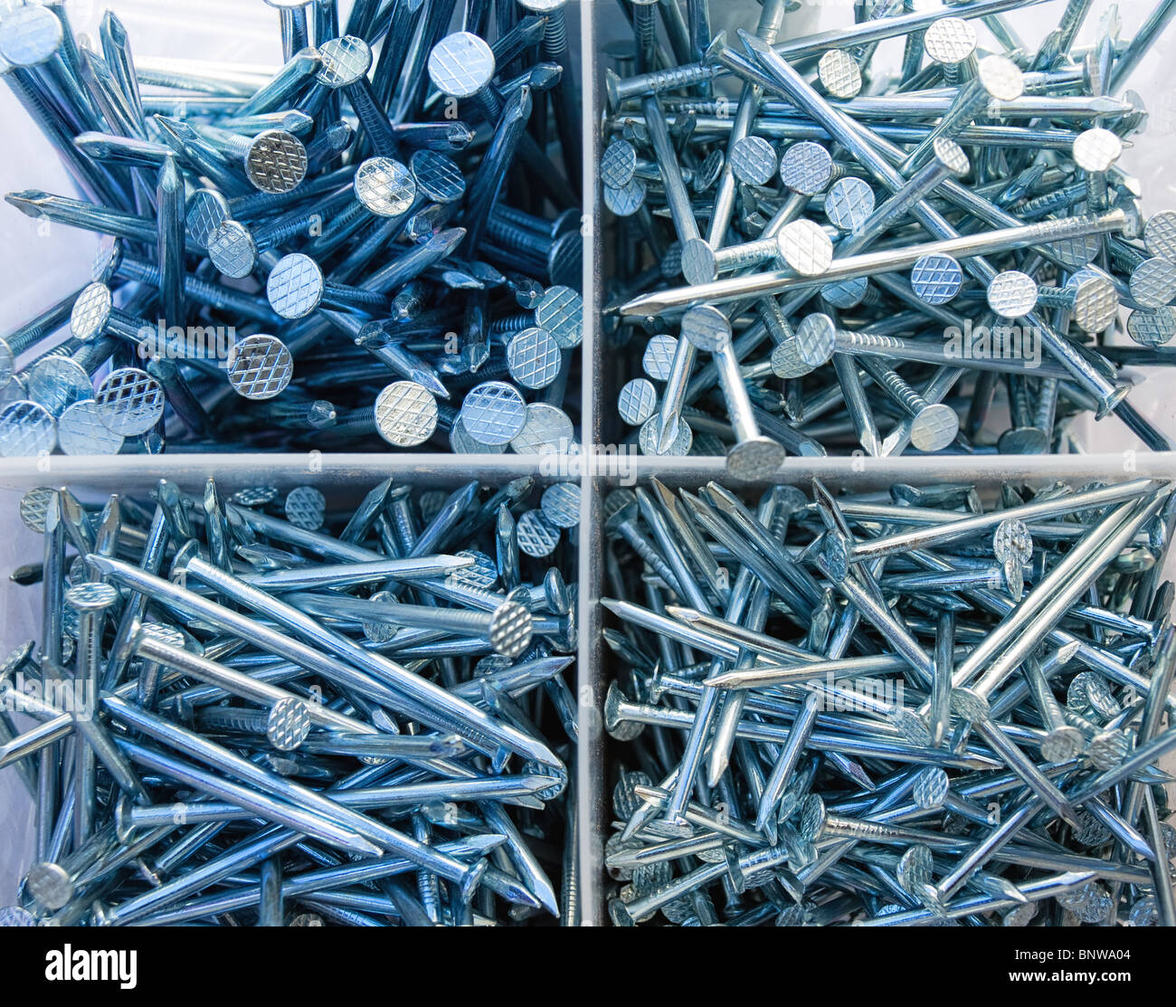 Closeup view of many nails Stock Photo - Alamy