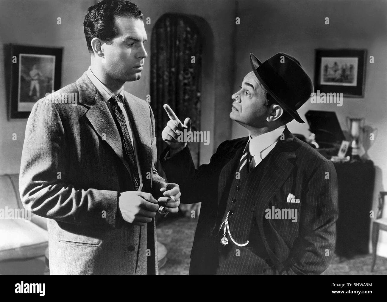 FRED MACMURRAY, EDWARD G. ROBINSON, DOUBLE INDEMNITY, 1944 Stock Photo ...