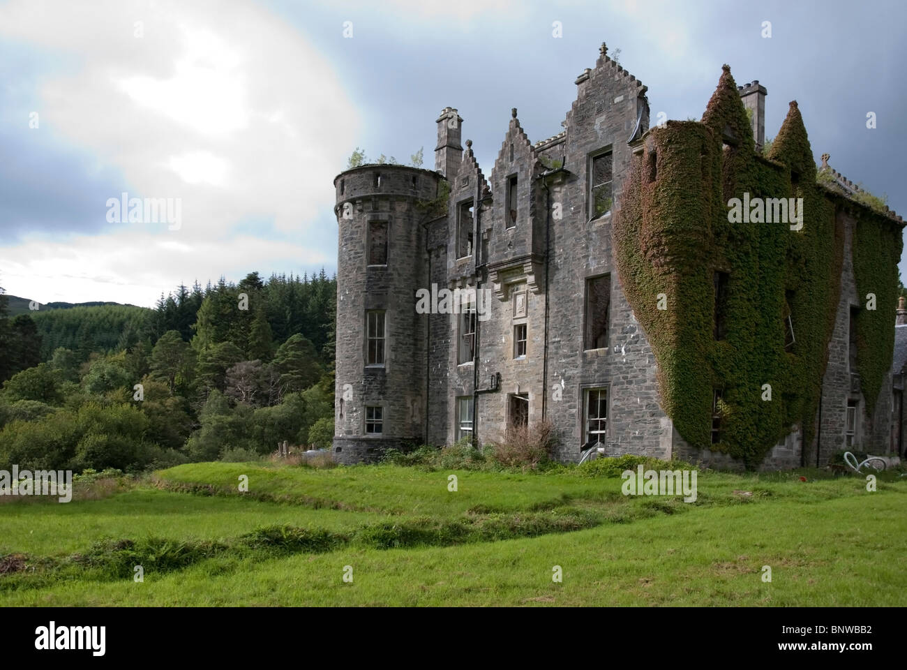 Historic Dunans Castle Glendaruel Argyll Scotland Stock Photo - Alamy