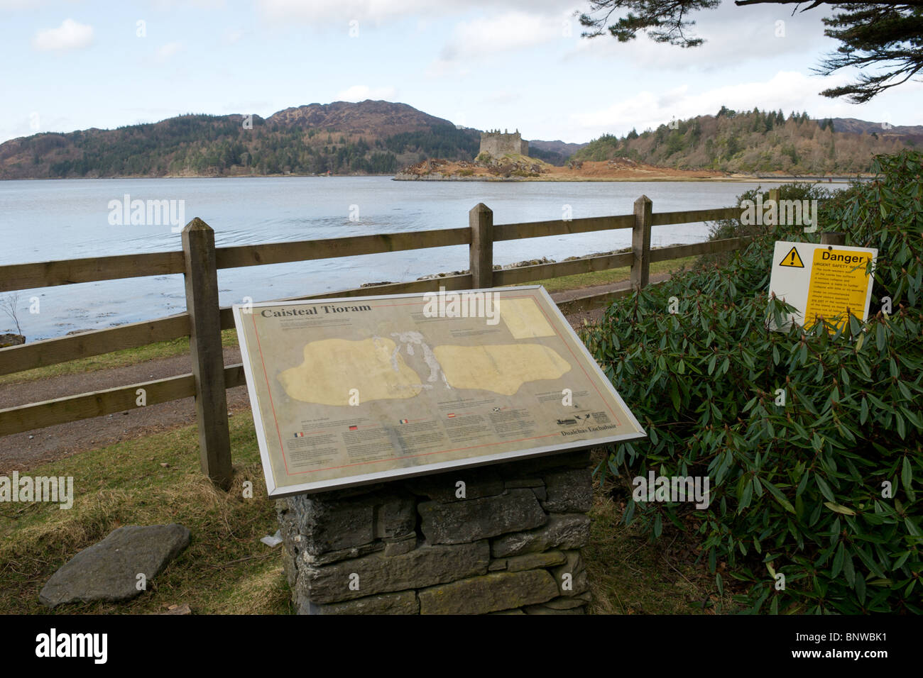 Castle Tioram tourist information map, Loch Moidart, Ardnamurchan ...