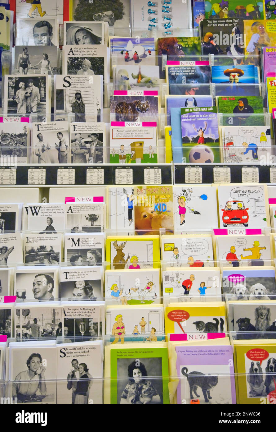 Greetings Cards Display Stock Photo - Alamy