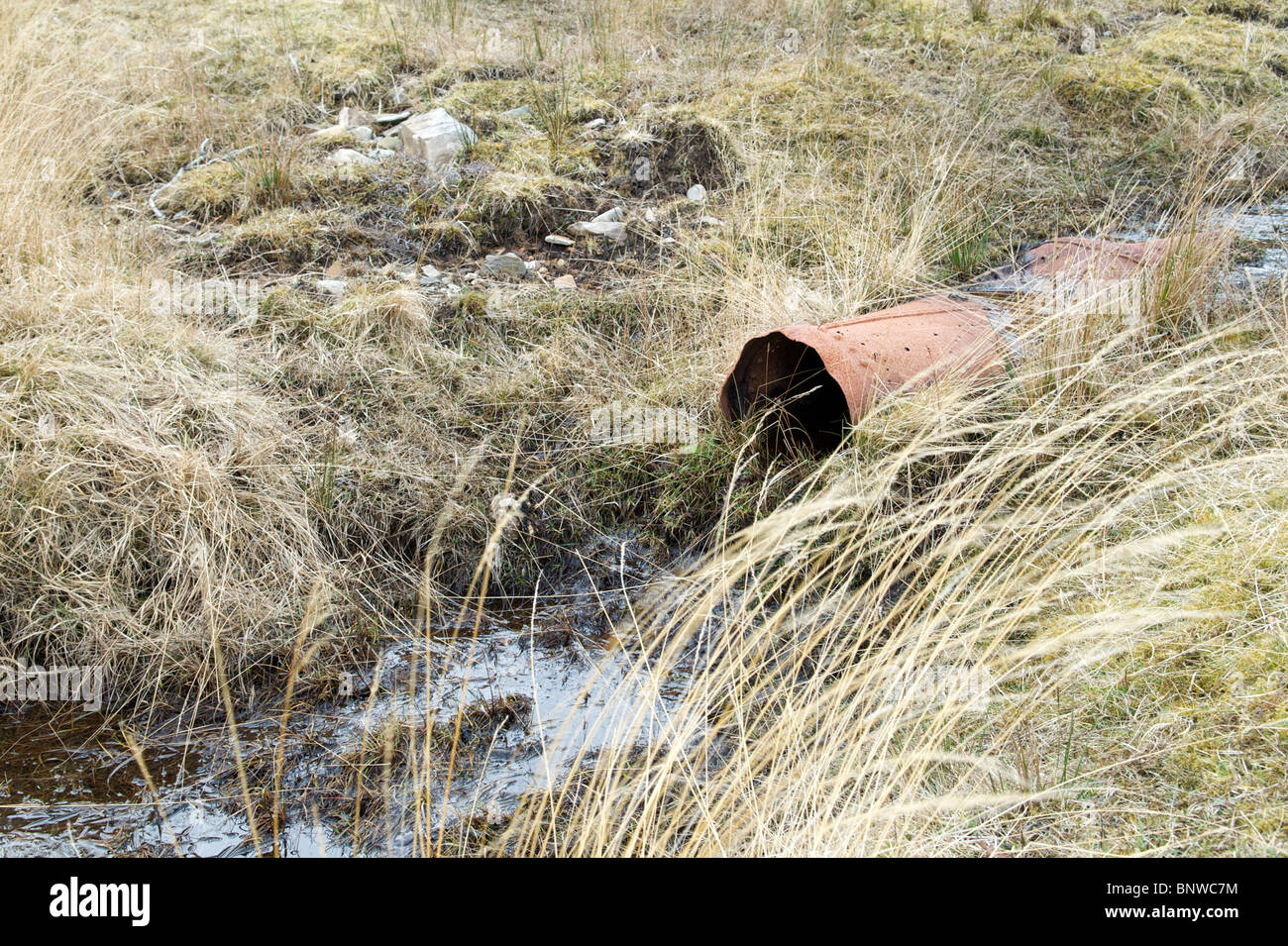 Rusty old sewage pipe, Ardnamurchan, Scotland Stock Photo - Alamy