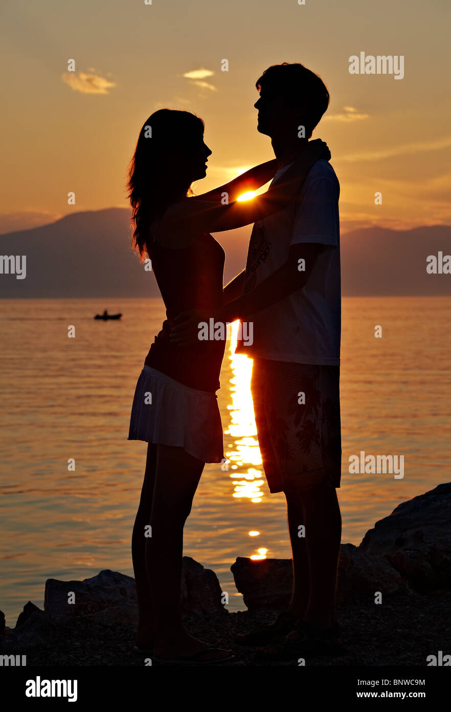 Two teenagers on the beach II Stock Photo - Alamy