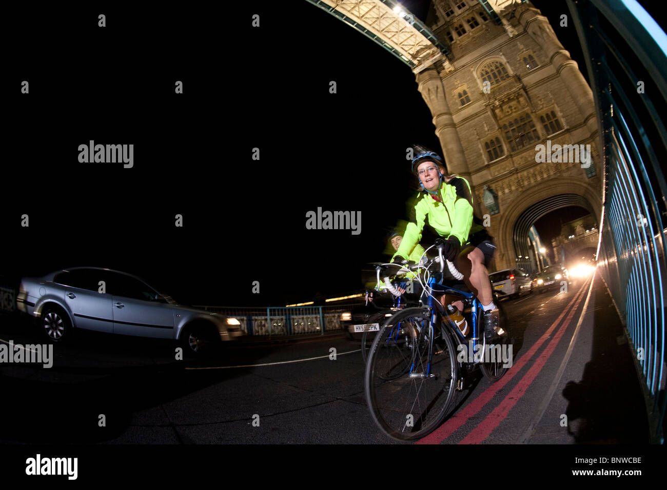 London Night Rider Stock Photo - Alamy