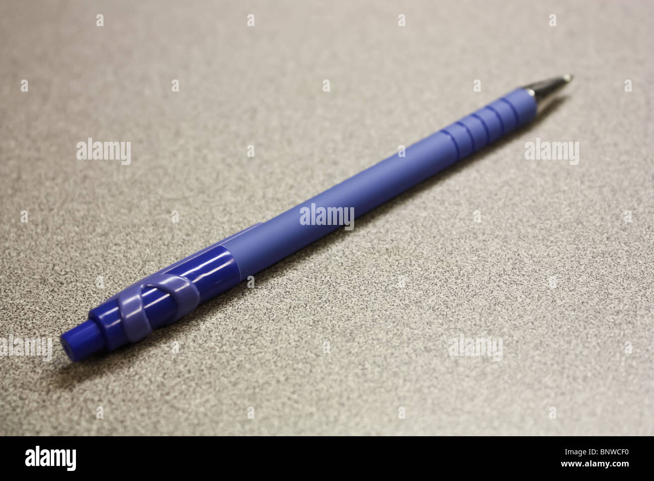 blue pen office desk Stock Photo - Alamy