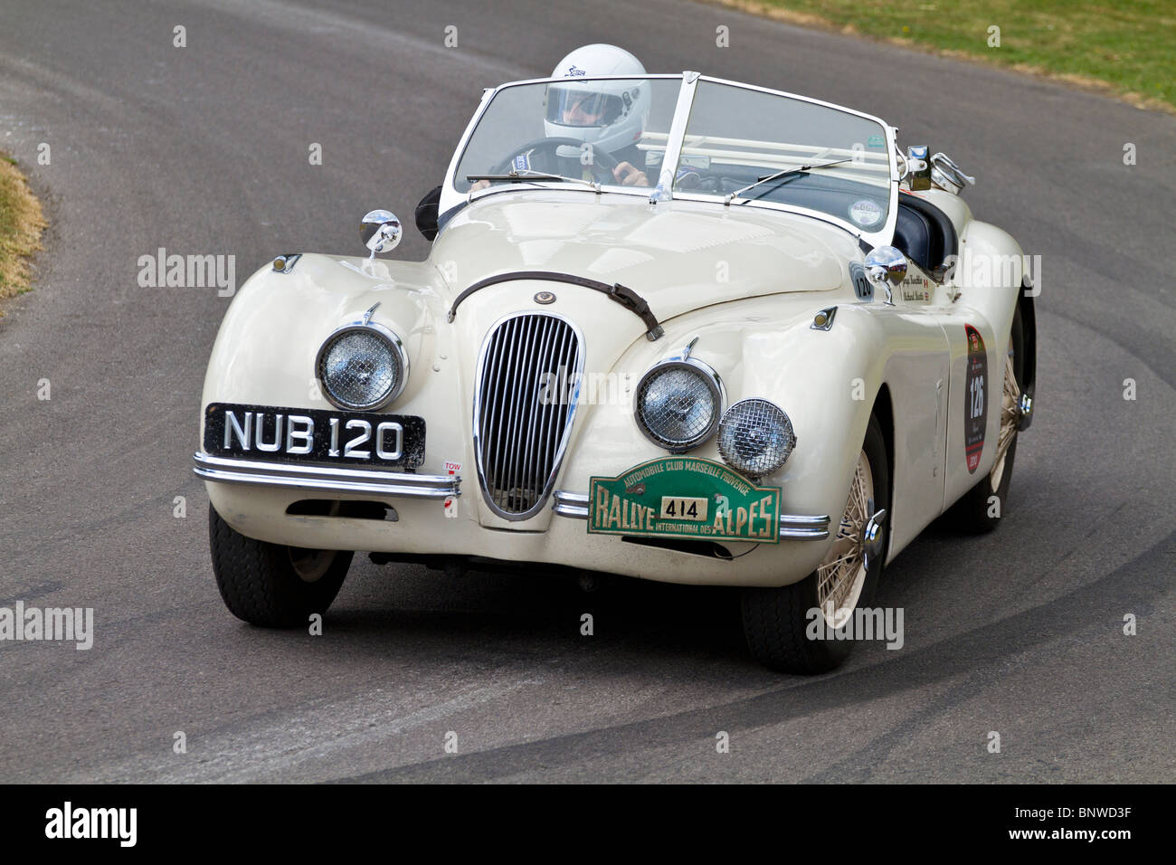 1950 Jaguar XK120 "Nub 120" rally car at the 2010 Goodwood Festival of ...