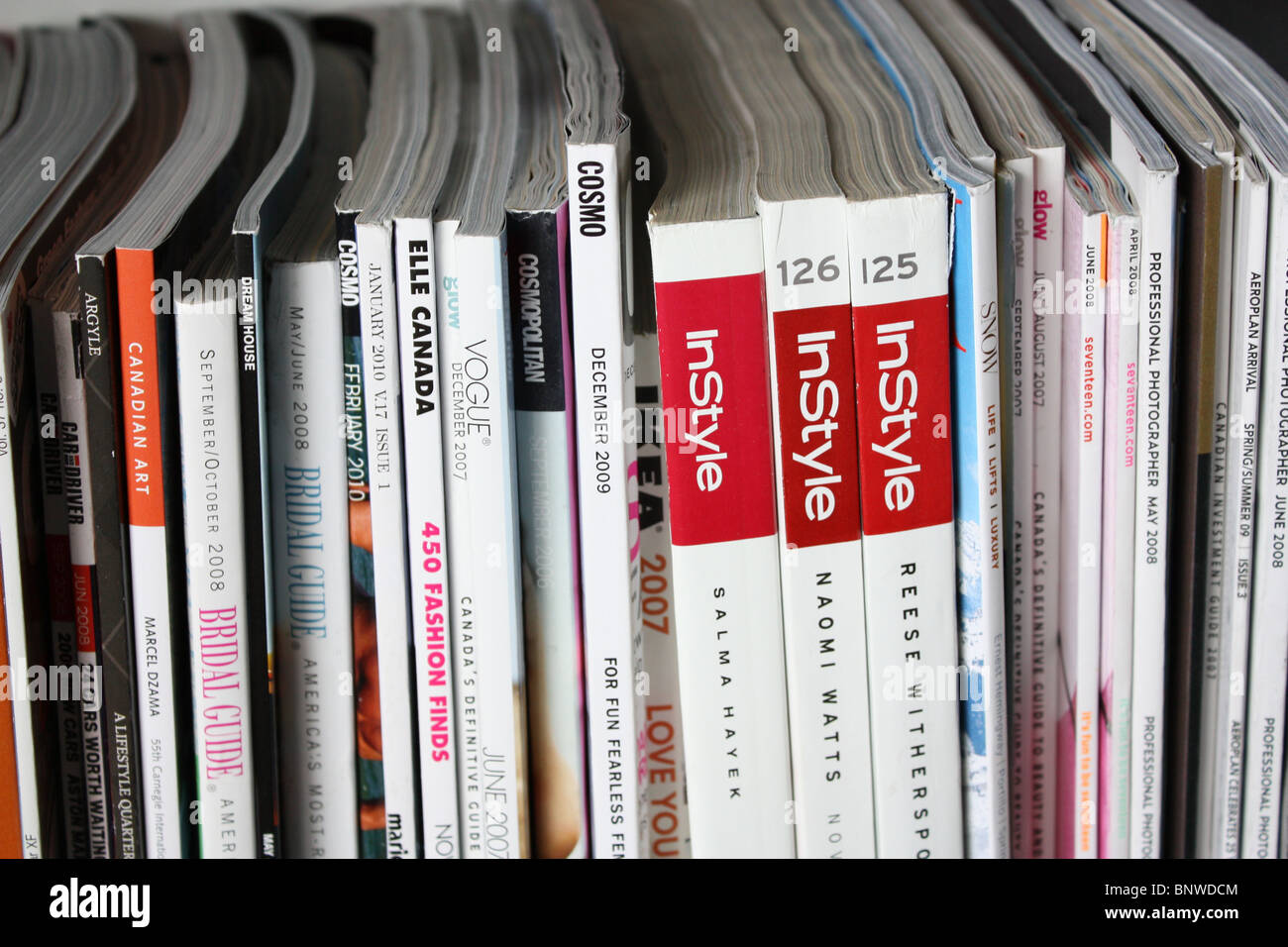 fashion women magazine shelf Stock Photo - Alamy
