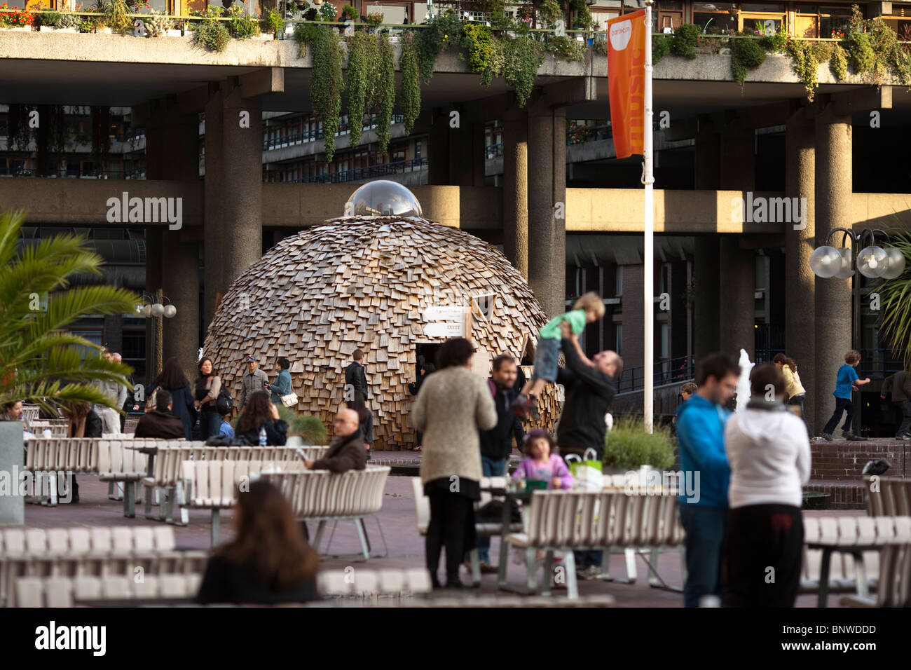 Heather and Ivan Morison Sculpture in the Barbican, London Stock Photo ...