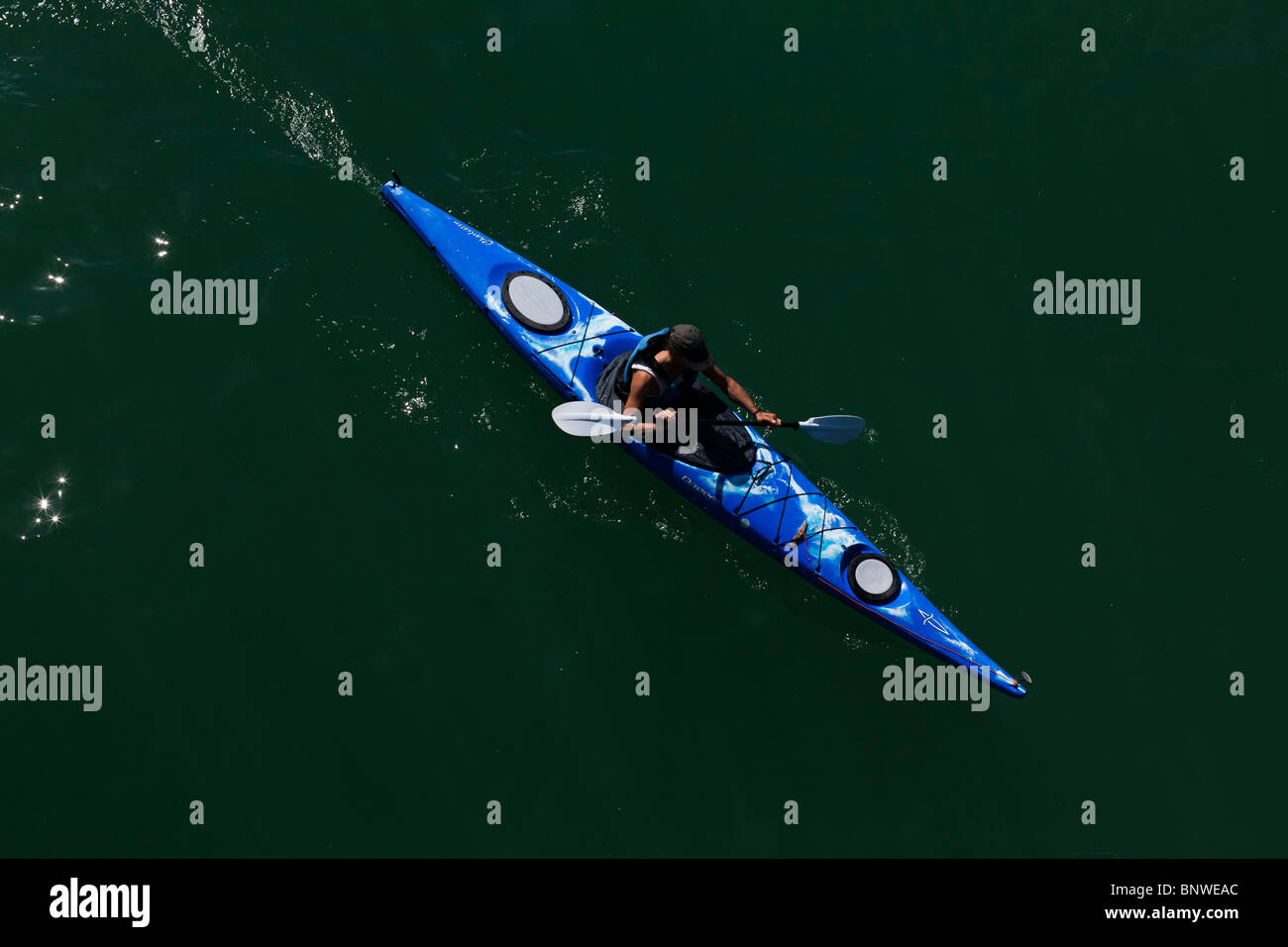 Enjoying kayaking in the summer sun Stock Photo - Alamy