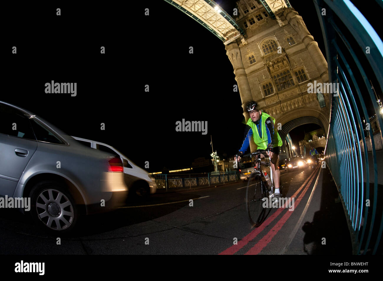 London Night Rider Stock Photo - Alamy