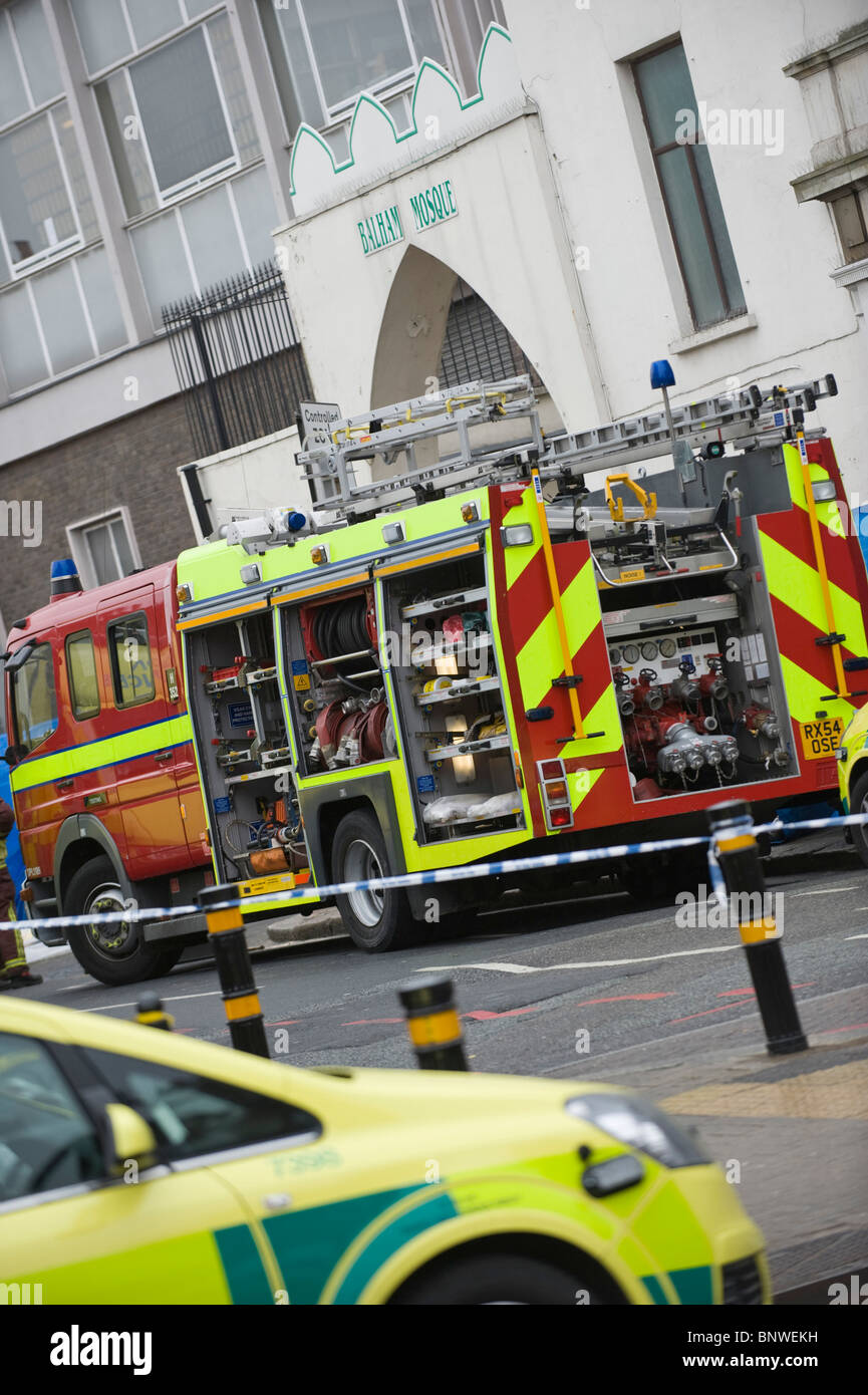 Emergency services including Police, Fire and Ambulance Services attend ...