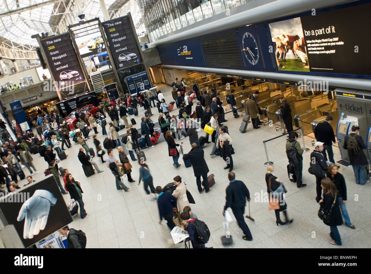 The Eurostar Terminal at Waterloo 19 October 2007 Stock Photo - Alamy