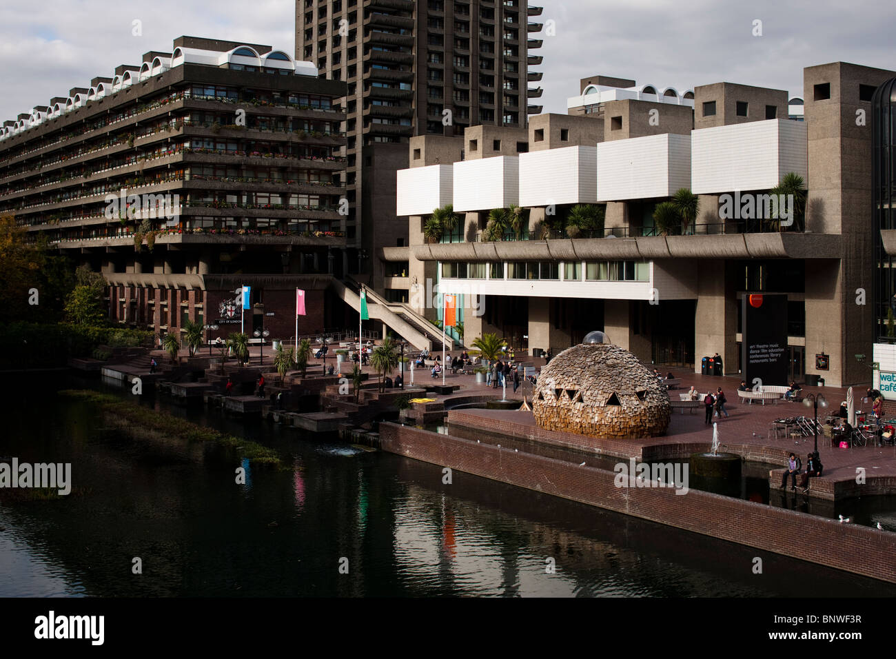 Heather and Ivan Morison Sculpture in the Barbican, London Stock Photo ...