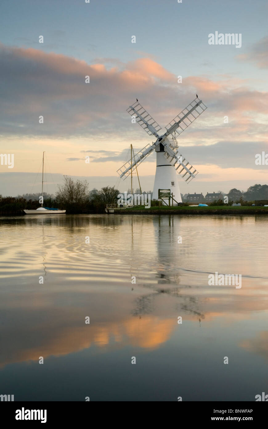 Thurne windmill on the Norfolk Broads Stock Photo - Alamy
